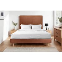 Lit velours côtelé Terracotta 160x200 cm Colisée | Maisons du Monde
