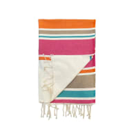 Fouta pestamal de plage 90x170 cm rose | Maisons du Monde