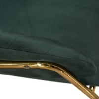 Sedia da pranzo effetto velluto trapuntato verde/oro Marilyn | Maisons ...