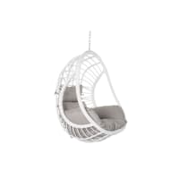 Sillón colgante con soporte ratán sintético gris claro Sesia | Maisons ...