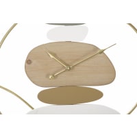 Horloge murale en métal noir et bois brun Ø 67X5,5 cm Divaker | Maisons ...