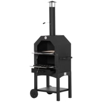 Barbecue a carbonella con funzione girarrosto nero 70 x 79 x 86 cm ...