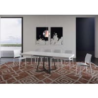 Tavolo allungabile effetto legno bianco frassino 90x160/220 cm Ganty ...