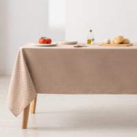 Mantel impermeable jacquard flores beige 140x100 cm Lumin | Maisons du ...