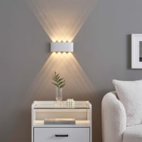 Applique gesso e metallo bianco h 24,5 cm Norys | Maisons du Monde