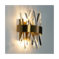 Applique en verre Transparent et doré 52 cm Zephia | Maisons du Monde