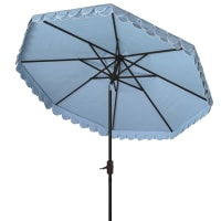 Parasol extérieur en acier bleu avec manivelle 294x294x250cm | Maisons ...