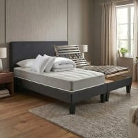 Matelas ressorts 7 zones mémoire de forme sommier vert 2x90x200 ...