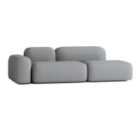 Sofá modular de 2 plazas tela beige Max | Maisons du Monde