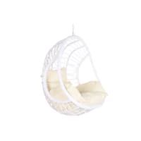 Sillón colgante con soporte ratán sintético gris claro Sesia | Maisons ...