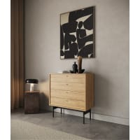Grande Armoire effet bois blanc 79x88 cm Bernina | Maisons du Monde