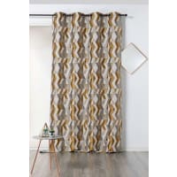 Rideau design à motifs triangulaires jacquard rose boudoir 140x260 cm ...