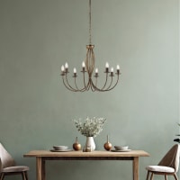 Lampadario Industrial-Nordico Acciaio Nero 5 Luci E14 Maypole | Maisons ...
