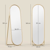 Specchio da terra con cornice in legno naturale 160 cm Egor | Maisons ...