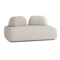 Divano letto con poggiatesta reclinabili 149 cm in tessuto beige Miryam ...