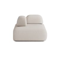 Divano letto con poggiatesta reclinabili 149 cm in tessuto grigio ...