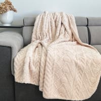 Manta extrasuave reversible sedalina-sherpa taupe - 150x200 cm ...