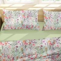 Set di biancheria da letto reversibile Iris 3 pezzi Bianco 240 x 220 ...
