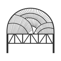 Testata in rattan naturale e nera 160 cm Navahino | Maisons du Monde