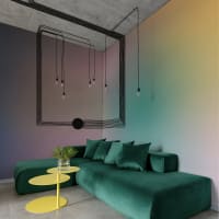 Papel pintado panorámico degradado rosa y verde, Colores 525 Jacc&co ...