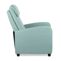 Poltrona imbottita color beige con struttura in legno. Kaisa | Maisons ...