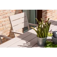 Set di tavolo e sedie da giardino alluminio naturale chiaro Seruno ...