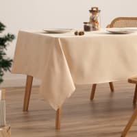 Mantel de algodón 140x140 cm beige | Maisons du Monde