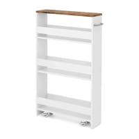 Cuisine avec armoire haute sans PT Blanc brillant 300x81,6cm | Maisons ...