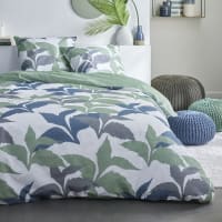 Parure de lit imprimé floral coton 63x63 cm blanc Sunshine gaston ...