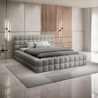 Bett mit Bettkasten 160x200cm Grau Auria | Maisons du Monde