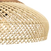 Suspension 65x65cm en rotin couleur naturelle et teck recycl‚ Alida ...