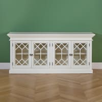 Buffet style classique en pin, 4 portes noire Stella | Maisons du Monde