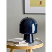 Lampe de table en verre bleu | Maisons du Monde
