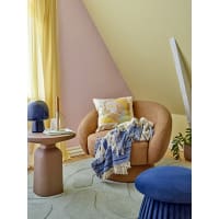 Lampe de table en verre bleu | Maisons du Monde