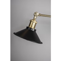 Aplique de pared sencillo negro con 2 luces y esferas blancas Mosoma ...