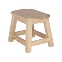 Taburete de bar vintage de madera de hevea y tela, set de 2, natural ...