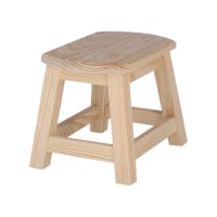 Taburete de bar vintage de madera de hevea y tela, set de 2, natural ...