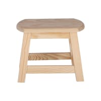 Taburete de bar vintage de madera de hevea y tela, set de 2, natural ...