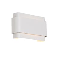 Applique in gesso bianco verniciabile con luce biemissione 21x9x16 cm ...