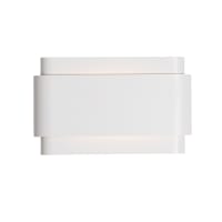 Applique in gesso bianco verniciabile con luce biemissione 21x9x16 cm ...