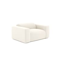 Sillón sin reposabrazos tejido rizo crema Myra | Maisons du Monde