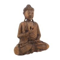 Figura de buda sentado en resina dorada envejecida 26x17x10 cm ...