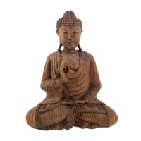 Figura de buda sentado en resina dorada envejecida 26x17x10 cm ...