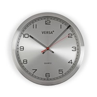 Reloj de pared con forma de avión plateado 175x21x64 cm Hora | Maisons ...