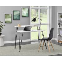 Schreibtisch in Holzoptik, weiß, 140 x 60 x 78 cm Atemis | Maisons du Monde
