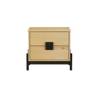 Mesita de noche 2 cajones marrón claro Rupert | Maisons du Monde