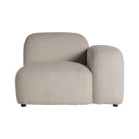Ecksofa Modul aus Polyester 115x115x74cm, cremefarben | Maisons du Monde