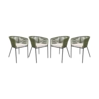 Set 2 Sedie in alluminio e Textilene Bianco Kampala | Maisons du Monde