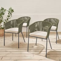Set 2 Sedie in alluminio e Textilene Bianco Kampala | Maisons du Monde