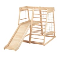 Parco giochi con arrampicata, scivolo, altalena, azzurro Moos | Maisons ...
